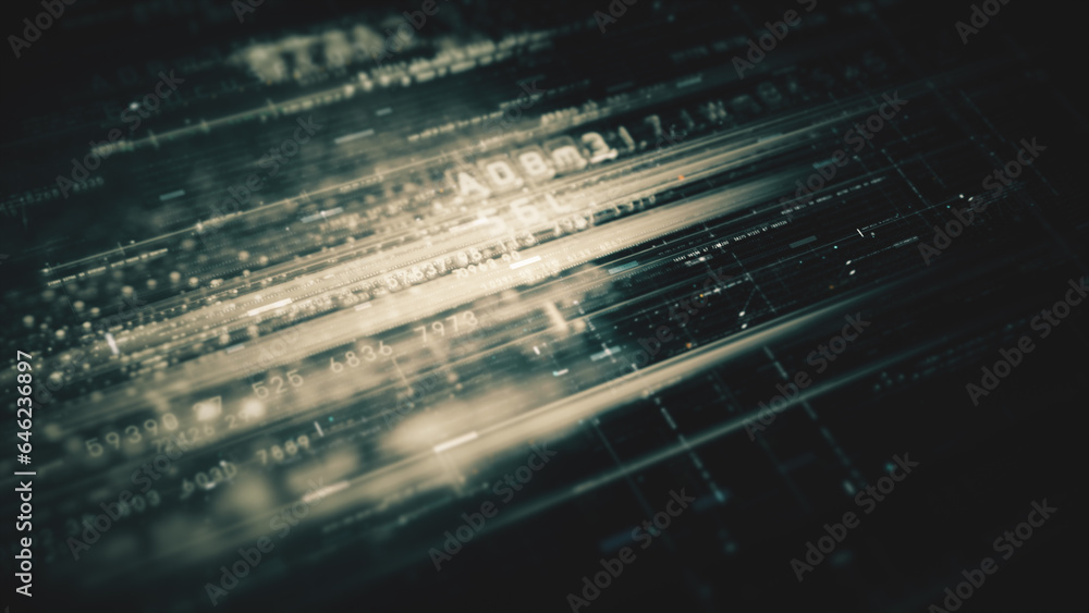 Advanced data matrix simulation UI with cutting-edge digital environment with a dynamic and ...