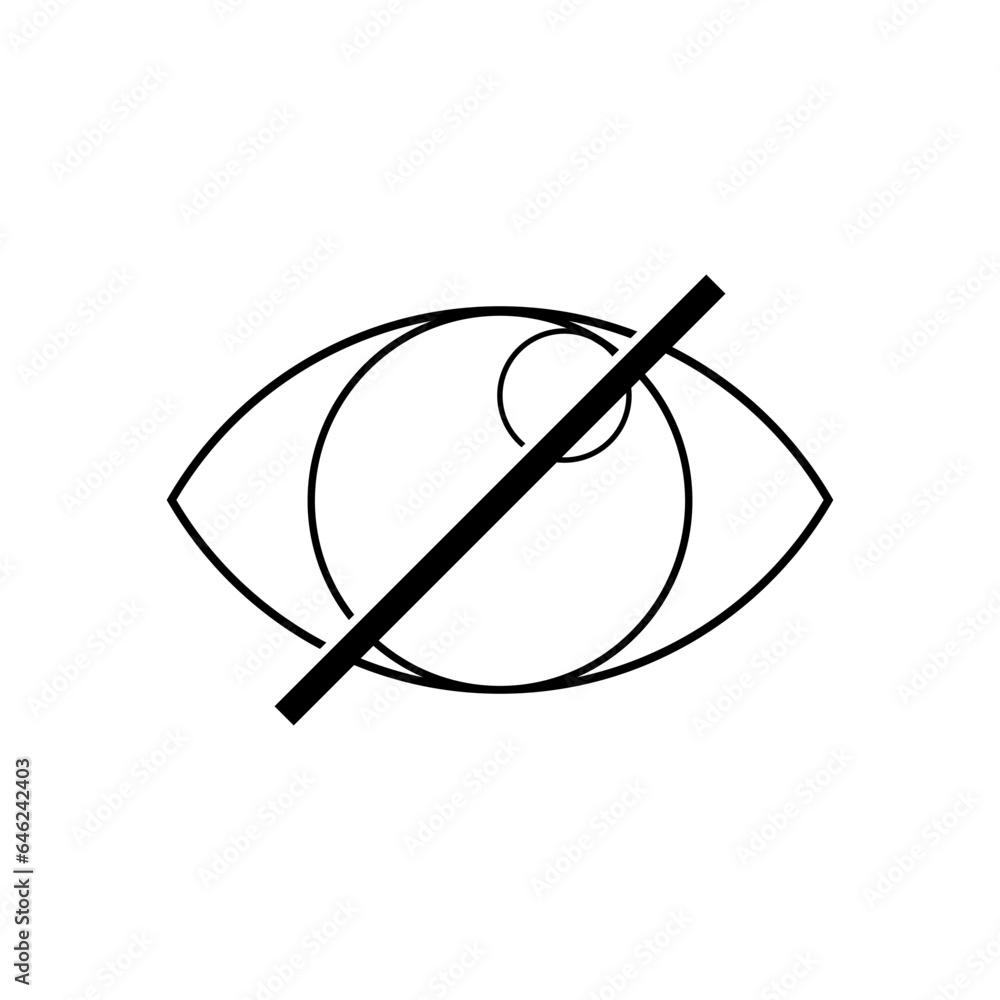 Unseen Icon. Secret, Confidential Symbol. Stock Vector | Adobe Stock
