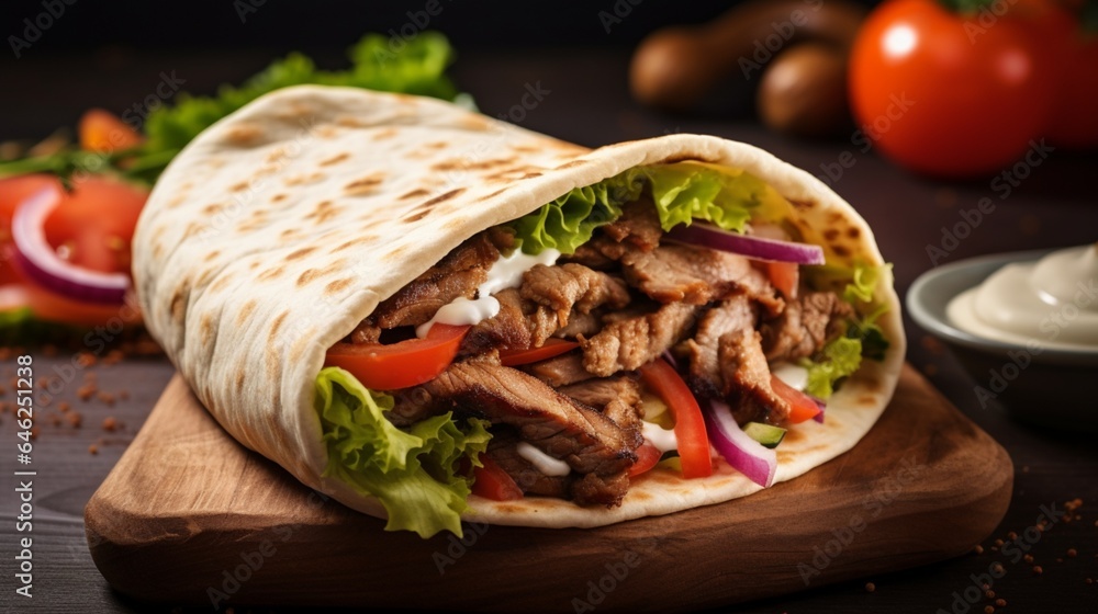 Doner Kebab, a beloved street food, features tender grilled chicken ...