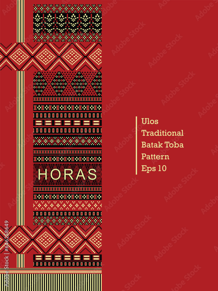 Vector ulos traditional batik from north Sumatra Indonesia seamless ...