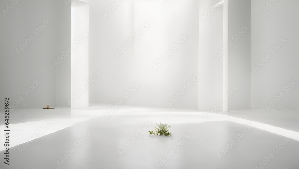 empty white room with window. Liminal space concept Stock Photo | Adobe ...