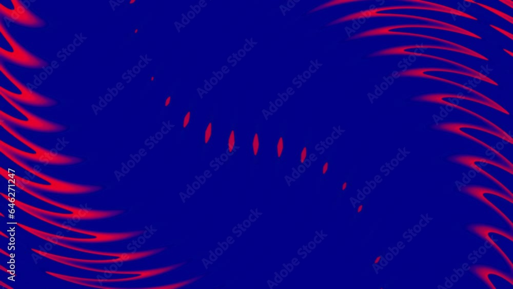 Seamless flowing motion of abstract curved scarlet red fuchsia pink ...