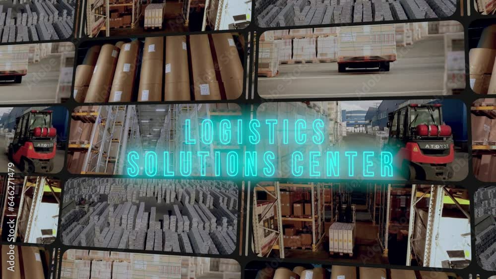Logistic solution infographics. Logistic solution center opening video ...