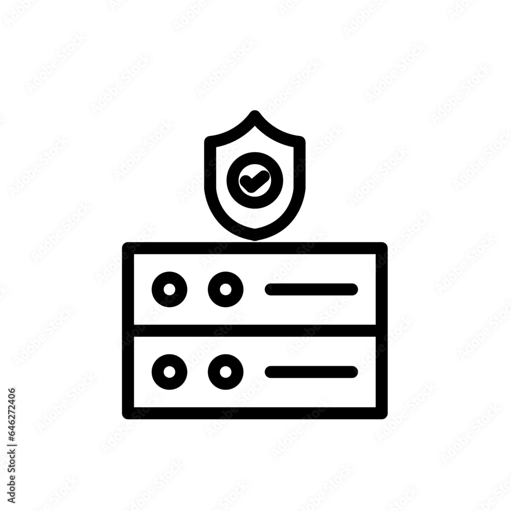 Rack safety icon with black outline. line, rack, symbol, design ...