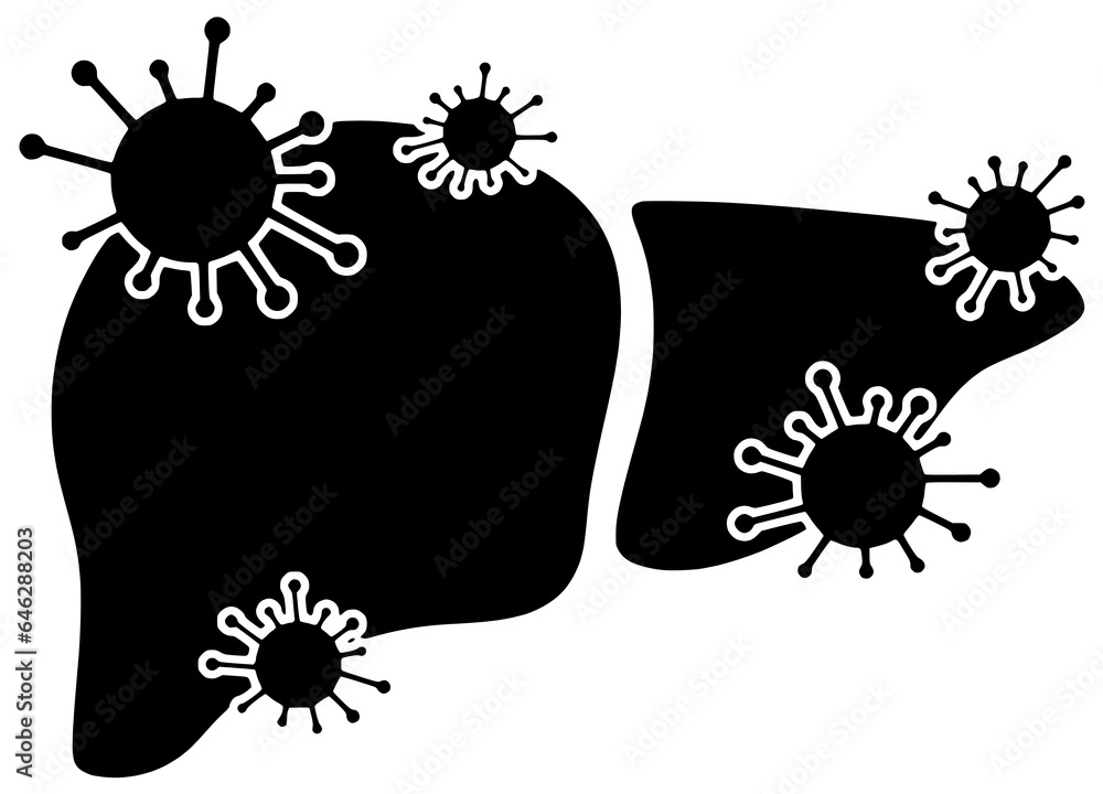 disease icon liver logo virus background medicine illustration hepatic ...