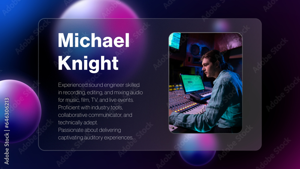 Glassmorph Skill Level Reveal Stock Template | Adobe Stock