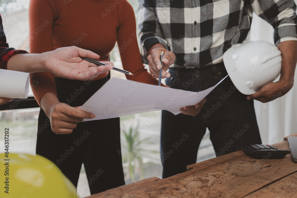 Group architects and engineers build houses and conference buildings ...