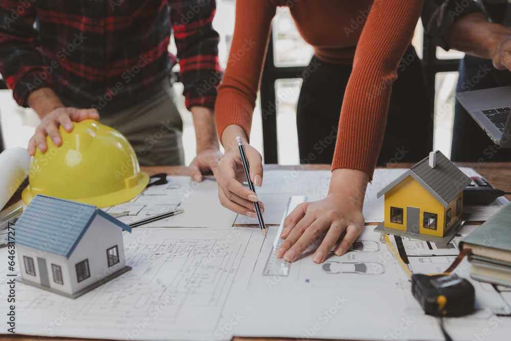 Group architects and engineers build houses and conference buildings ...