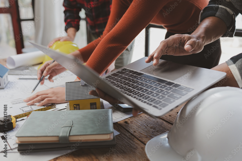 Group architects and engineers build houses and conference buildings ...