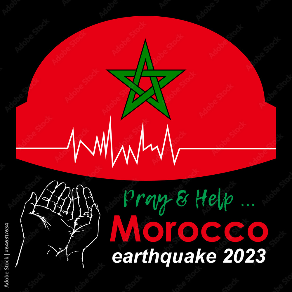 Pray for Morocco earthquake in Morocco poster design for sharing your ...
