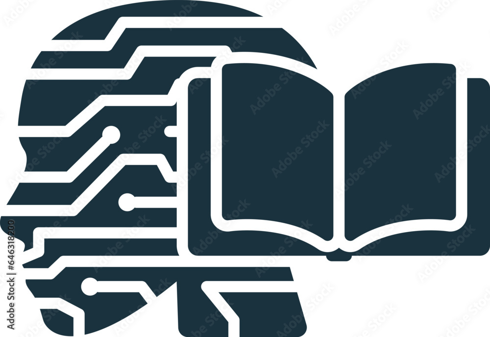 Machine Learning Icon Monochrome Simple Sign From Digitalization Collection Machine Learning