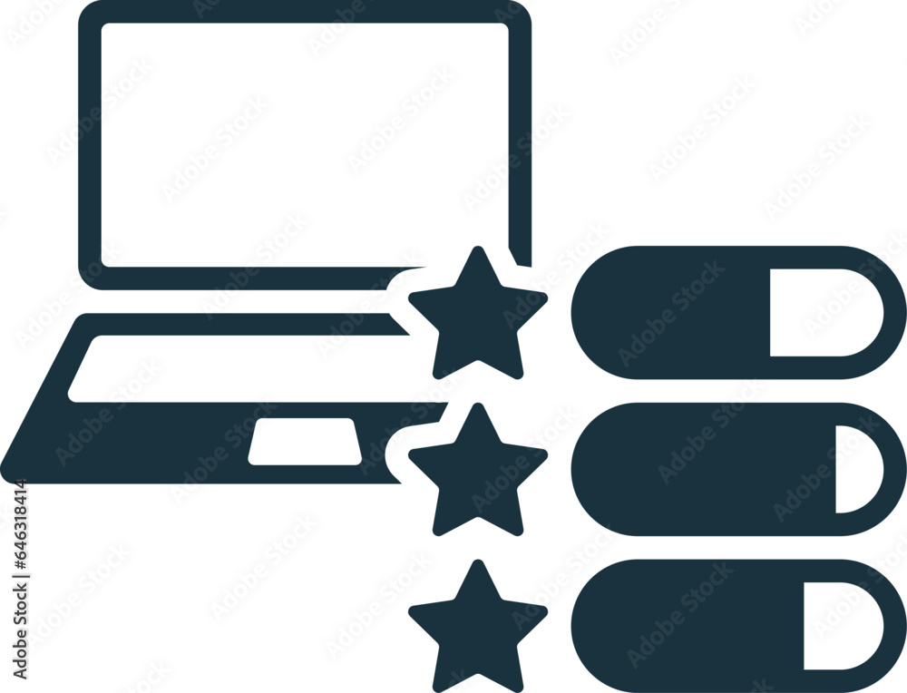 Digital literacy icon. Monochrome simple sign from digitalization ...