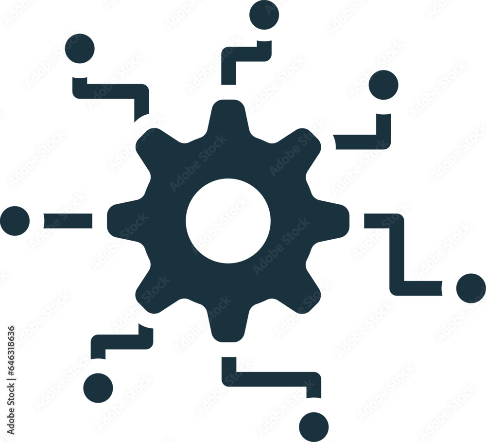 Automation Icon Monochrome Simple Sign From Digitalization Collection