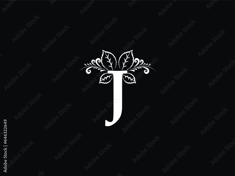 Letter J logo, Feminine j jj Leaf logo Icon Design For Business Stock ...