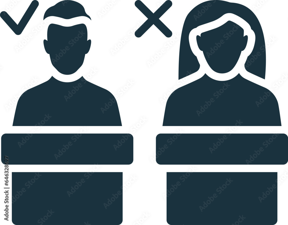 Candidates icon. Monochrome simple sign from election collection ...