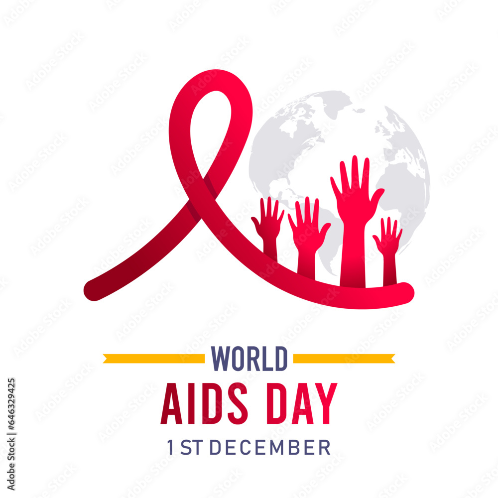 world aids day, 1 december. Prevent AIDS. background design with aids awareness and prevention ...