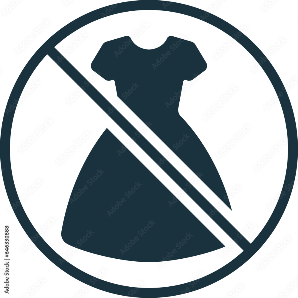 No dress code icon. Monochrome simple sign from employee benefits ...