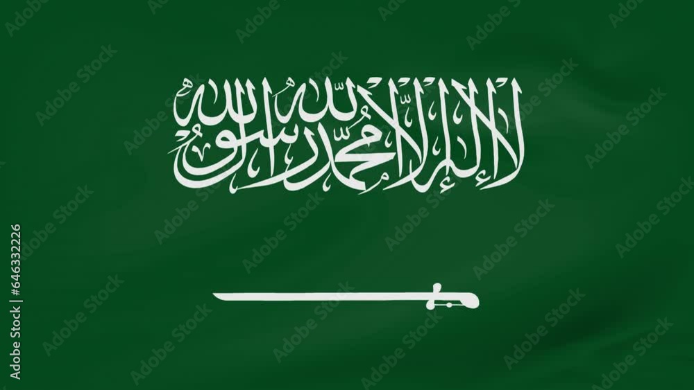 Saudi Arabia flag waving animated background Stock Video | Adobe Stock