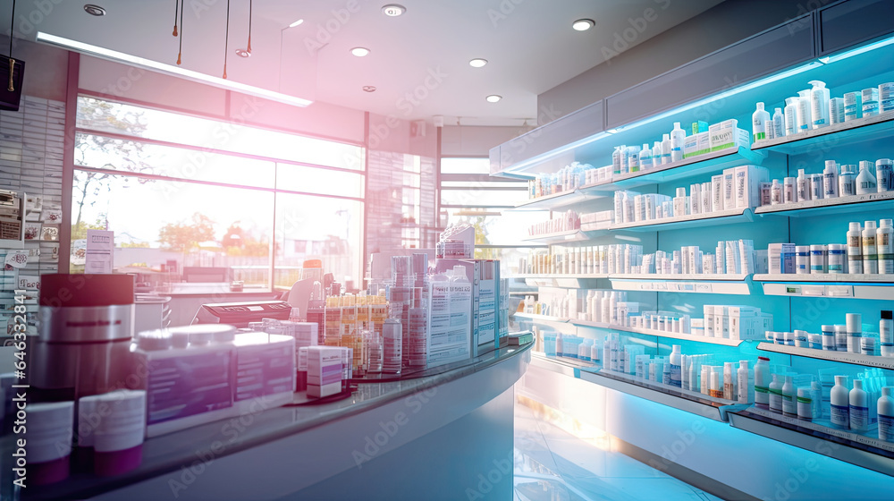 Pharmacy Interior, medicine cabinet and store medicine and pharmacy ...