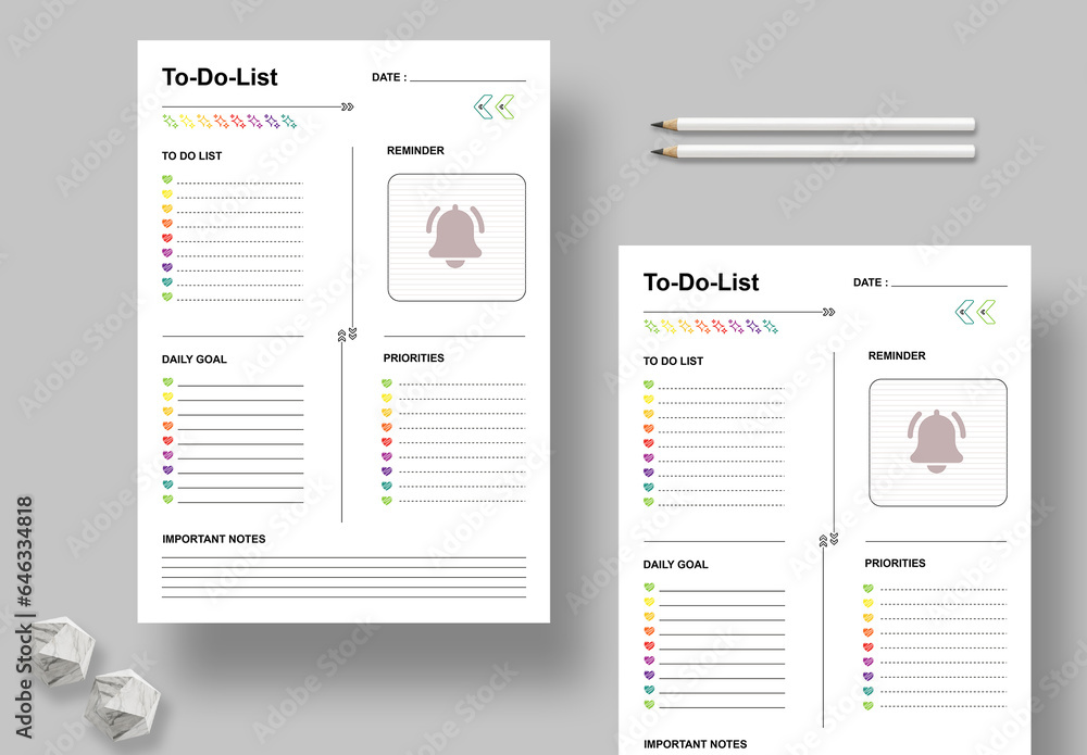 To Do List Planner Design Stock Template | Adobe Stock