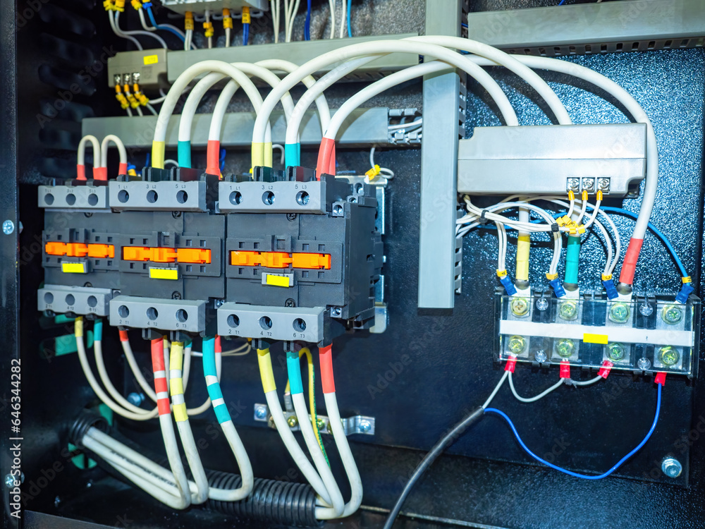 Electrical box inside. Automate for current control. Power shield from ...