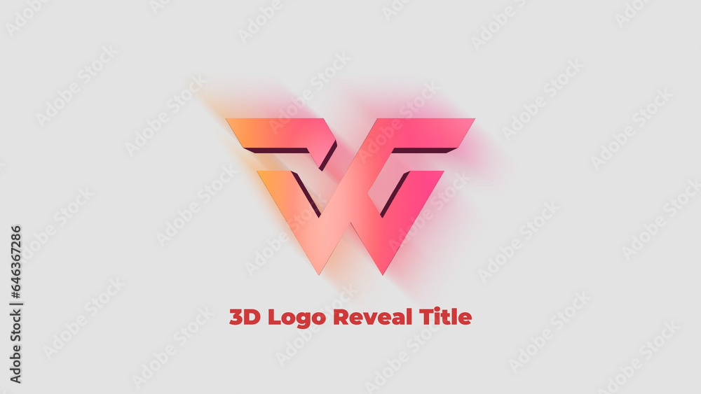 3D Minimal Elegant Shadow Zoom In Logo Reveal Stock Template | Adobe Stock