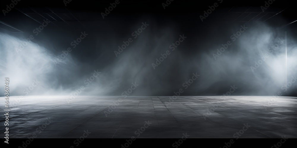 ภาพประกอบสต็อก concrete floor and smoke background Achieving the ...