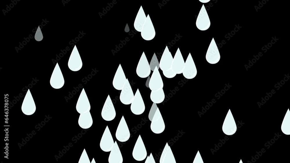 4K Loop Rain Drops transparent background, High quality, Slow Rain ...