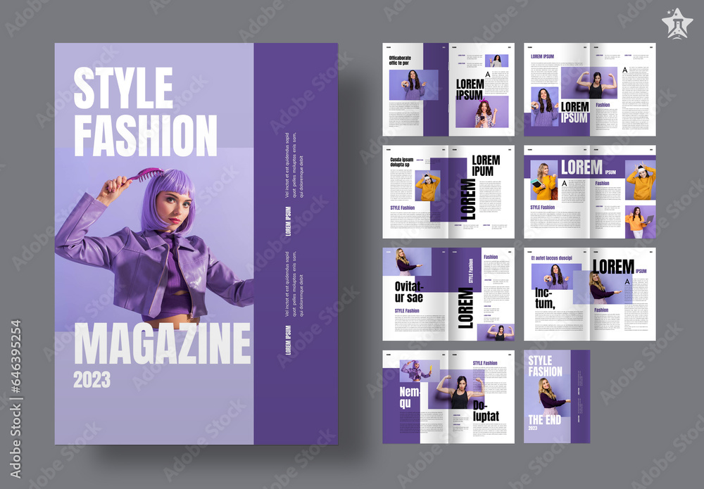 Style Fashion Magazine Layout Stock Template | Adobe Stock
