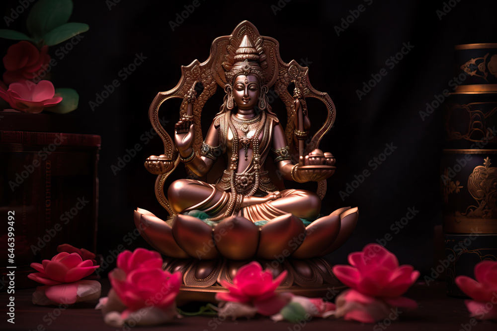 Mother Lakshmi Hindu Goddess Diwali Statue Stock Photo | Adobe Stock
