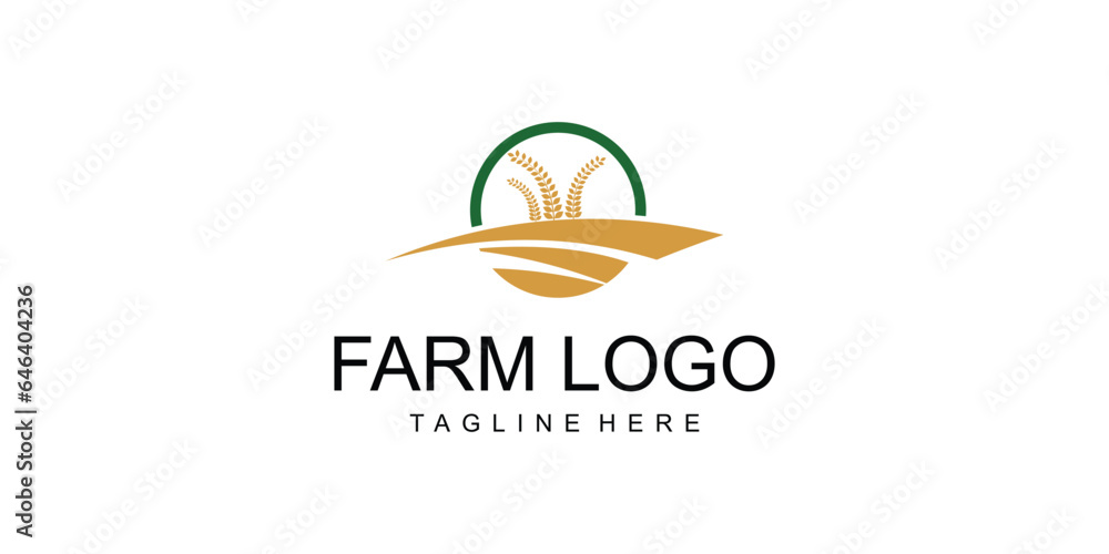 Simple farm logo design with modern concept| premium vector Stock ...