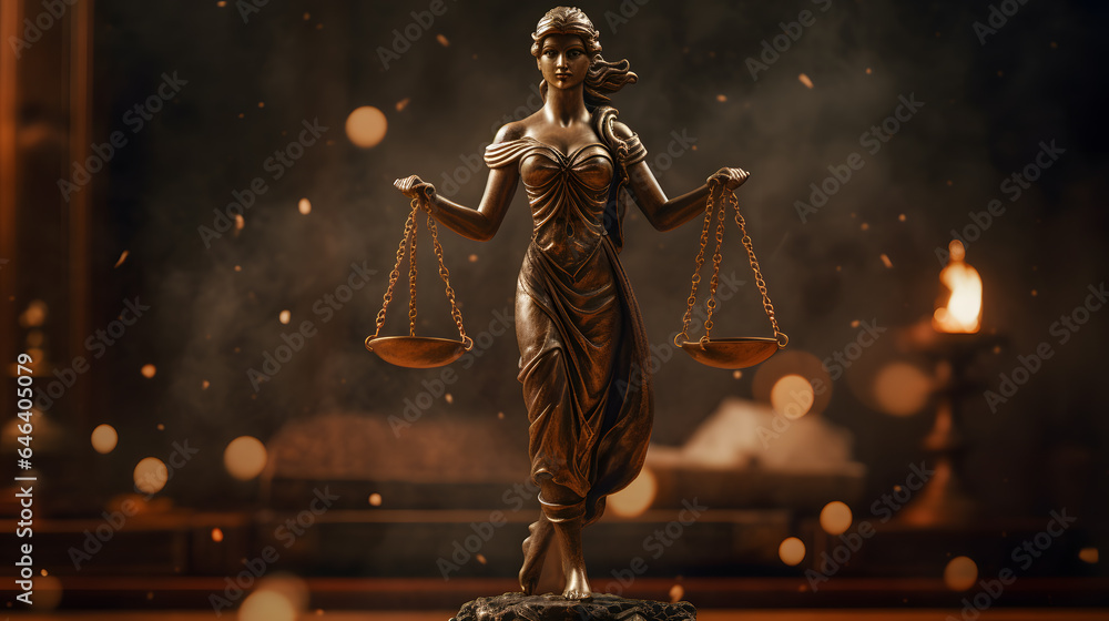 Bronze Statue of Themis: The Ancient Greek Goddess of Justice Stock ...