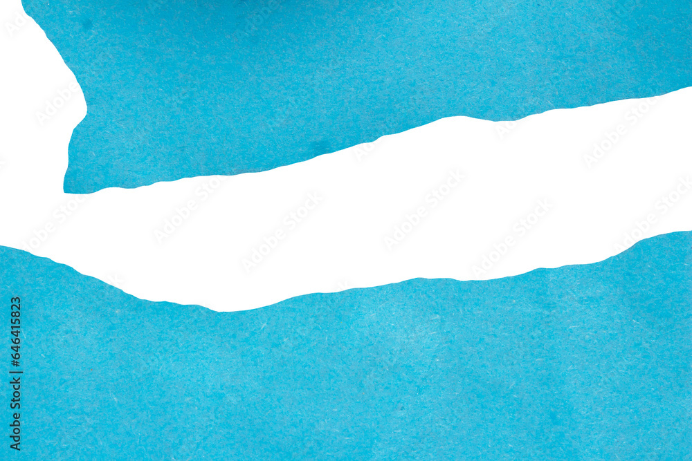 Blue torn paper piece on transparent background. Ripped paper label png ...