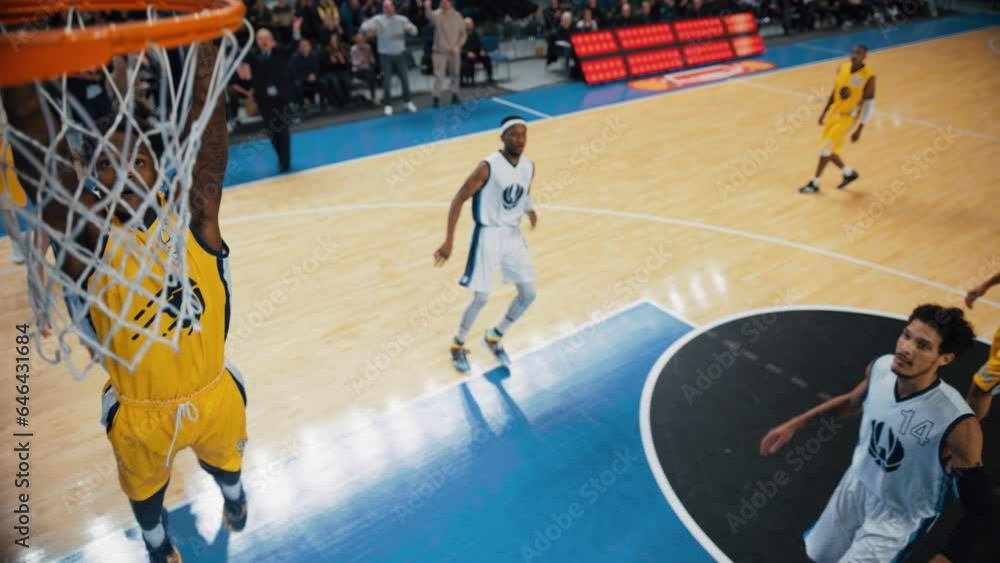 Cinematic College Basketball Tournament: Two Young Successful Diverse ...