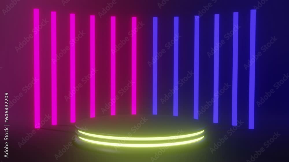An animated background video of the red and blue light bars moving and ...