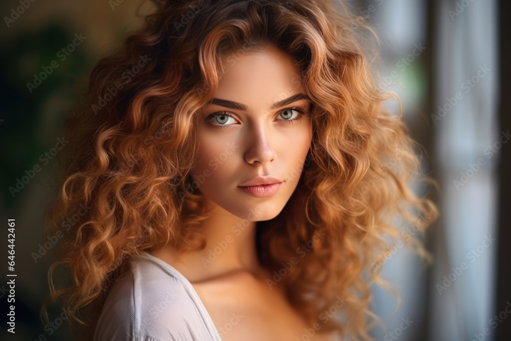 Enchanting Young Woman Model Natural Background . Сoncept Portrait ...