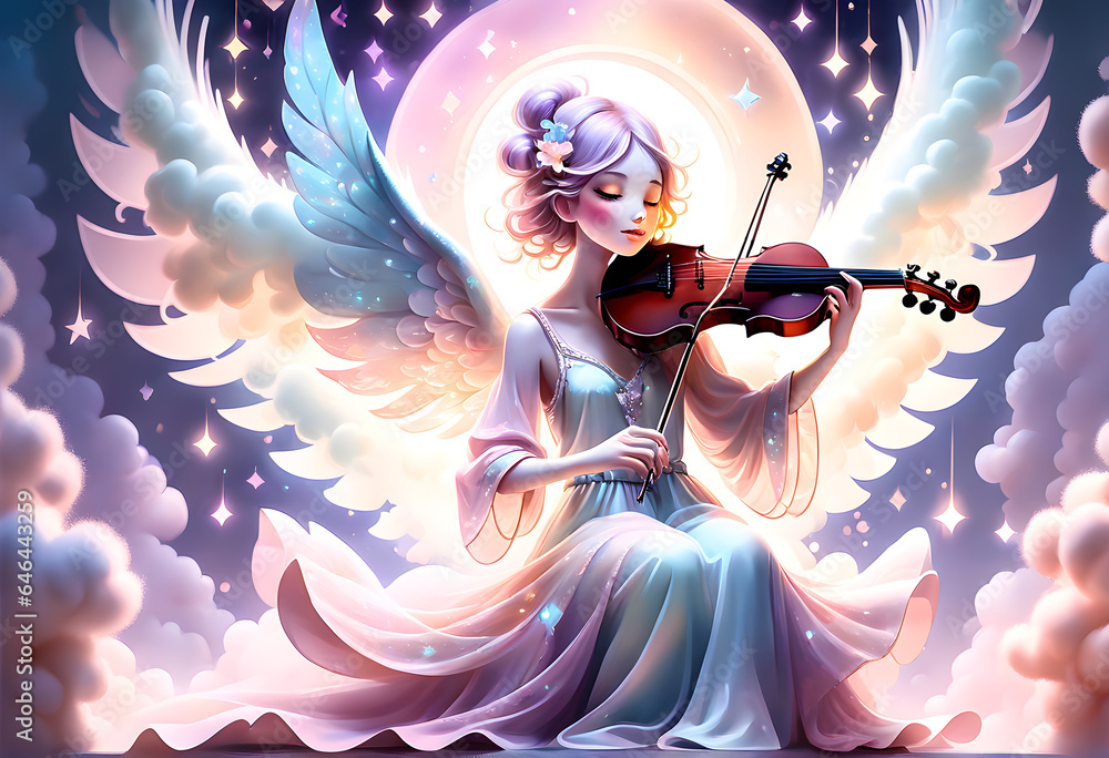 The pianist and musician is playing music happily. Wonderful music from ...