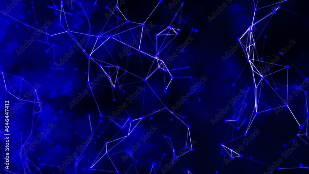 Blue plexus space particle form, futuristic neon graphic Background ...