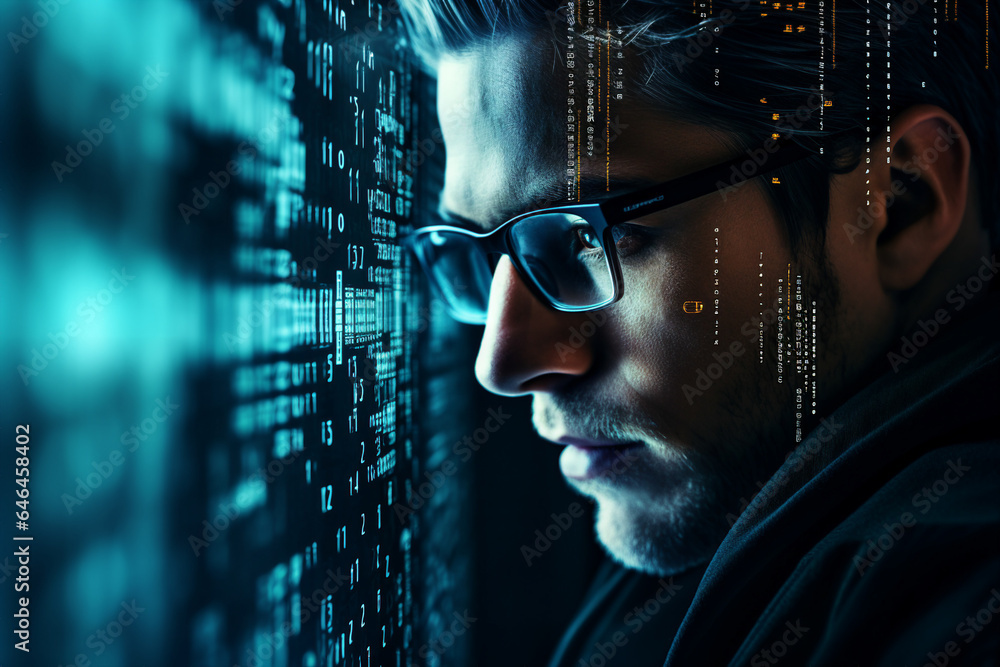 Generative ai collage picture image of professional it specialist ...