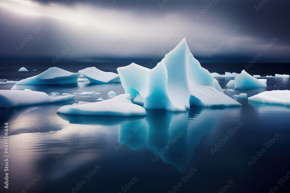 Global warming and sea level rising. Rising temperatures leading to ...