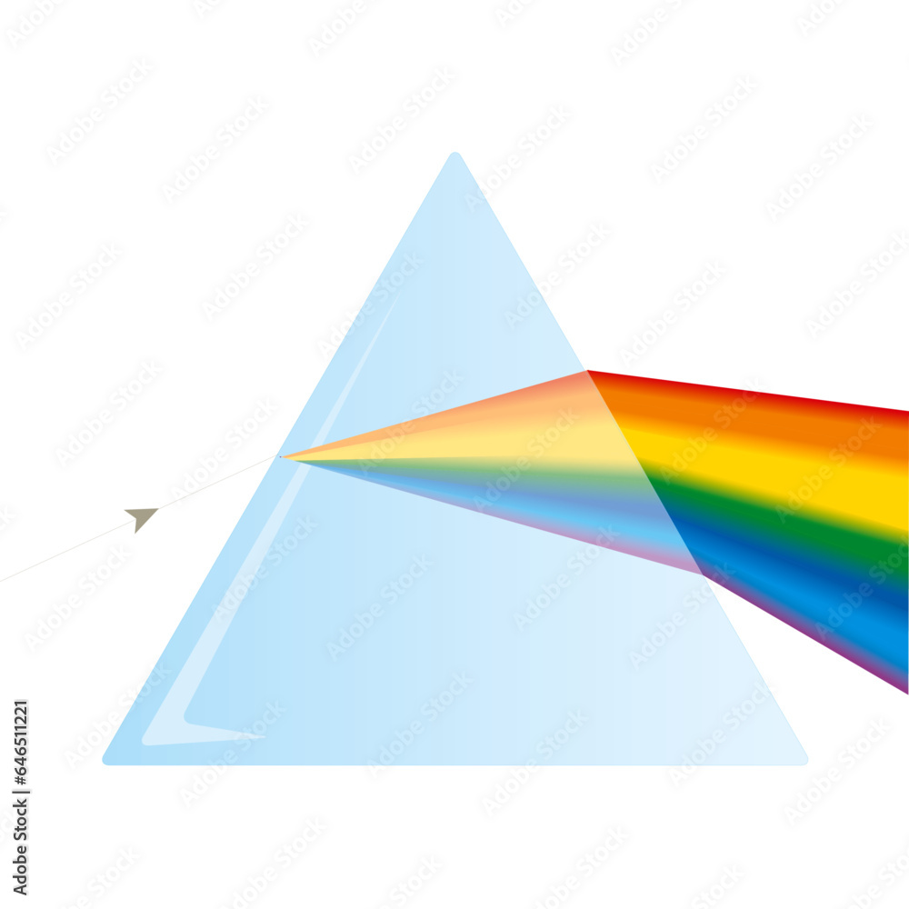 prism colors glass pyramid of rainbow pyramid of colors Stock Vector ...