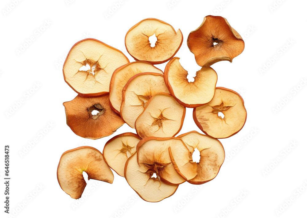 dried apples, isolated object on transparent background. png file Stock ...