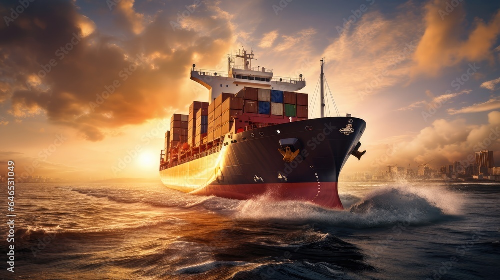 power and resilience of maritime transport featuring massive container ...