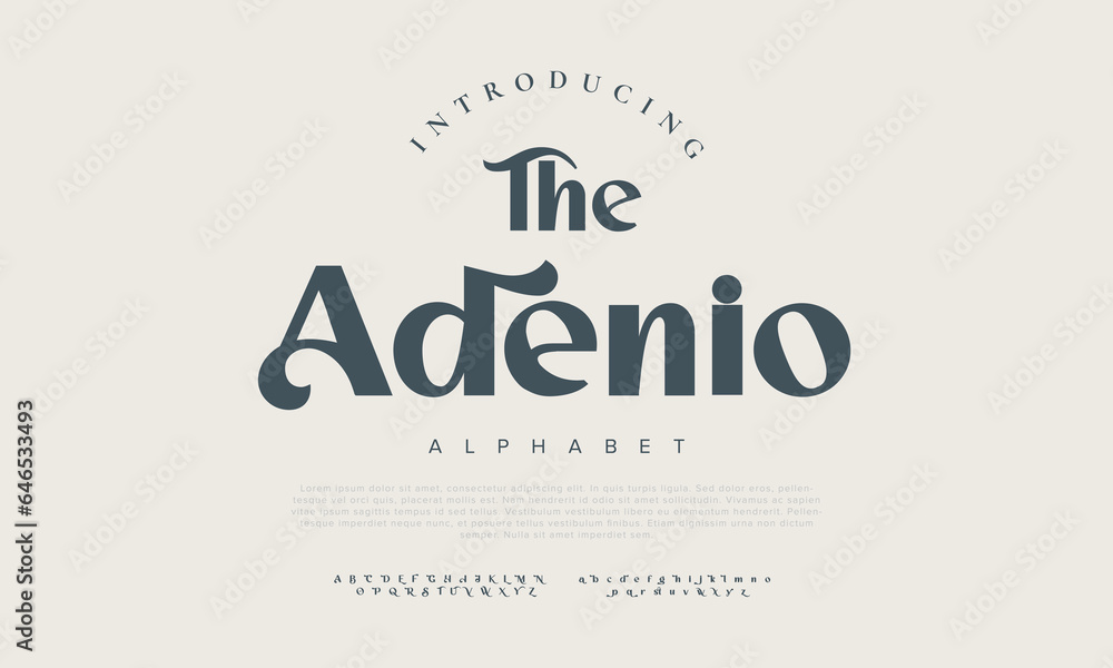 Elegant Font Uppercase Lowercase and Number. Classic Lettering Minimal ...