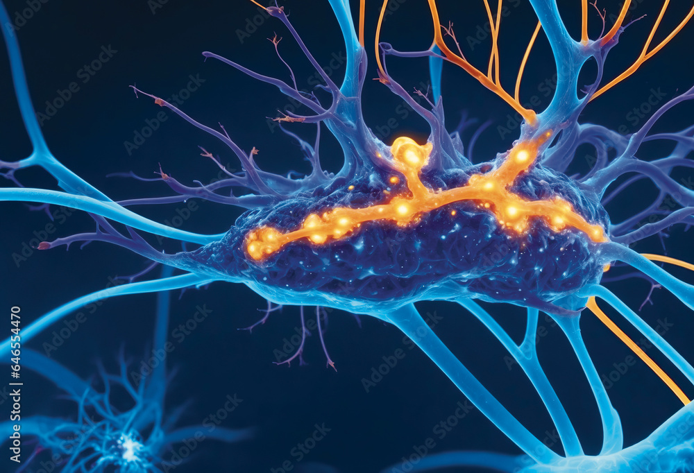 Neurons in Action: A Closer Look at Nerve Cells, digital simulation ...