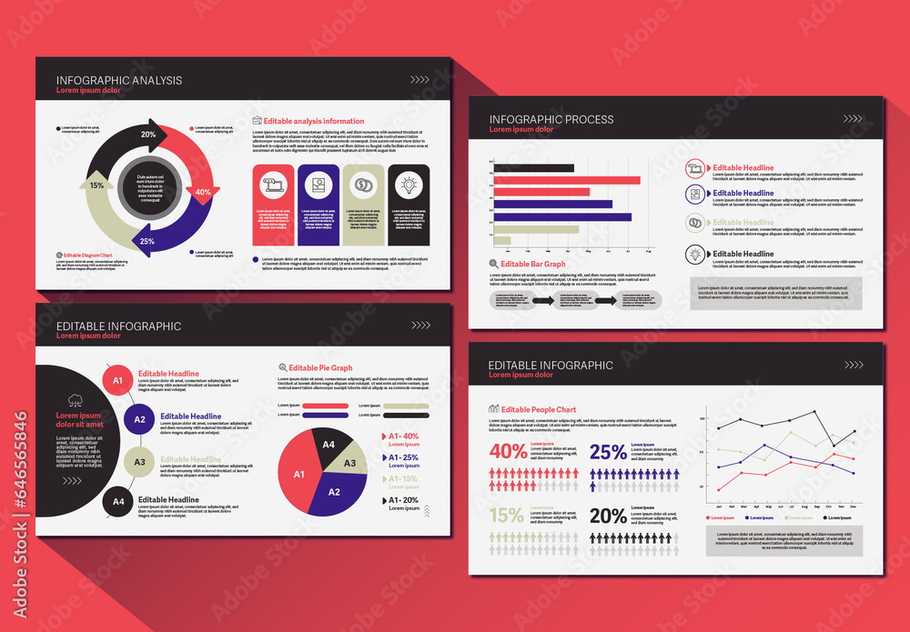 Modern Data Analysis Business Infographic Template Stock Template ...