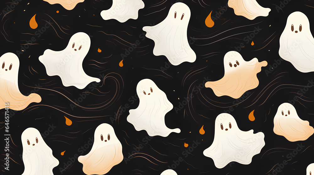 Illustrated ghost backgrounds. Backgrounds for Halloween. Illustrated ...