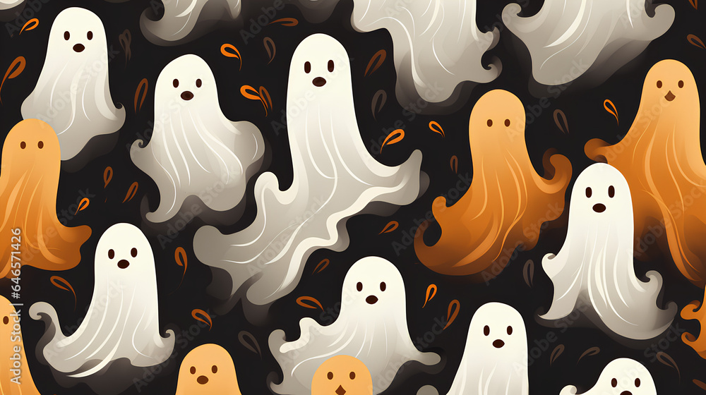 Illustrated ghost backgrounds. Backgrounds for Halloween. Illustrated ...