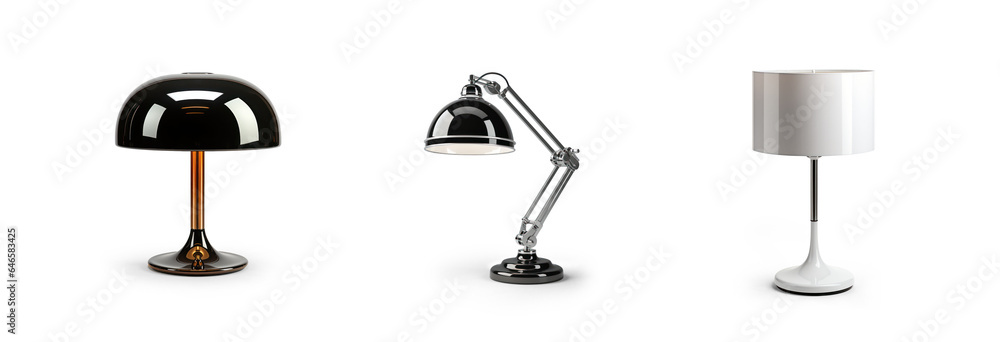 collection Set of different decor styles of retro vantage and modern ...