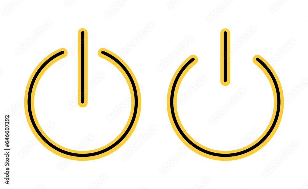 Power icon set for web and mobile app. Power Switch sign and symbol ...